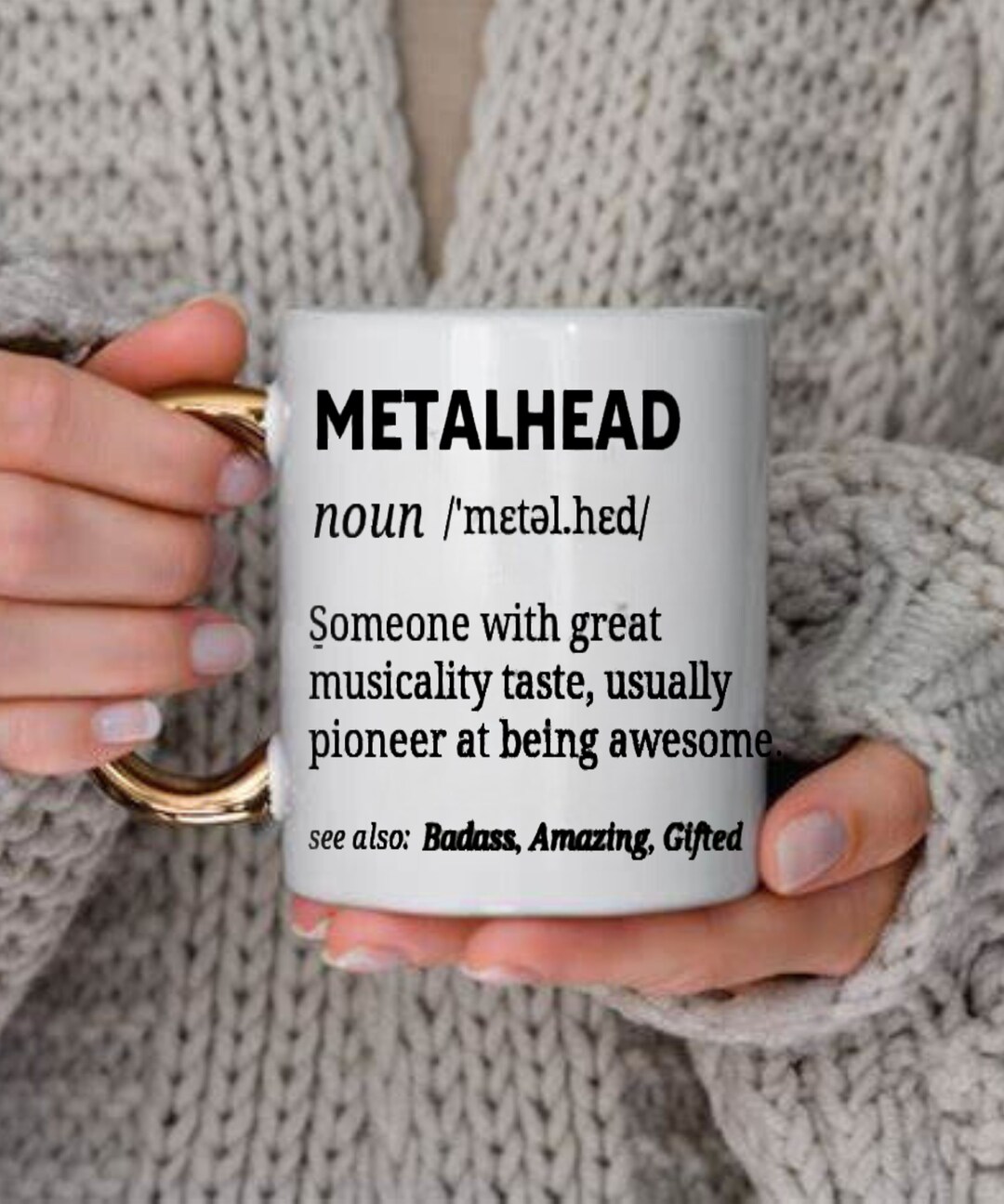 Metalhead Definition Mug , Metalhead Mug ,ceramic Mug for Metal Lovers ...