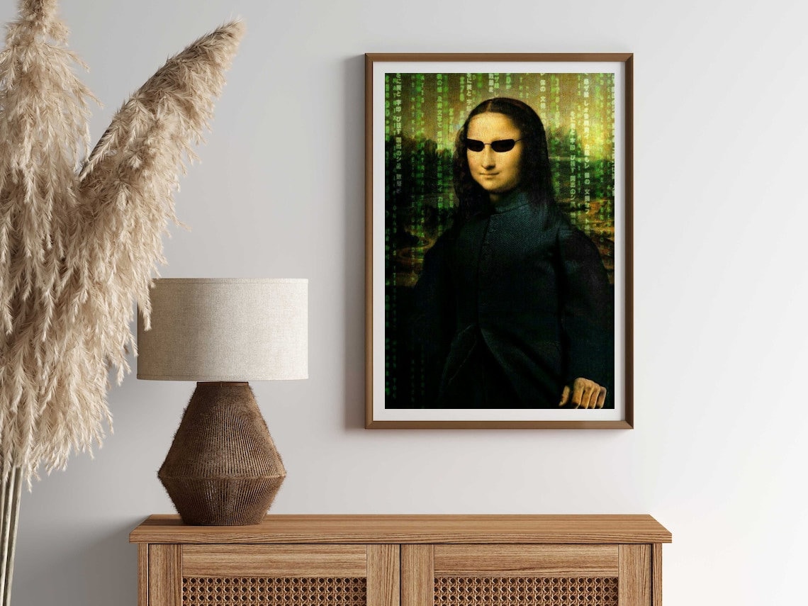 Mona Lisa as Neo Matrix mona Lisa Jpeg digital Download. - Etsy UK