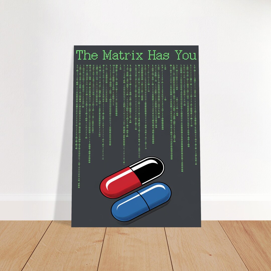 Matrix Wall Art ,matrix Blue Pill Red Pill , Matrix Ai Generated Art ...