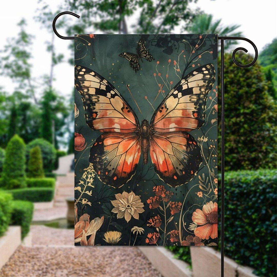 Butterfly Garden Flag William Morris Yard Flags Double Sided, Cat ...