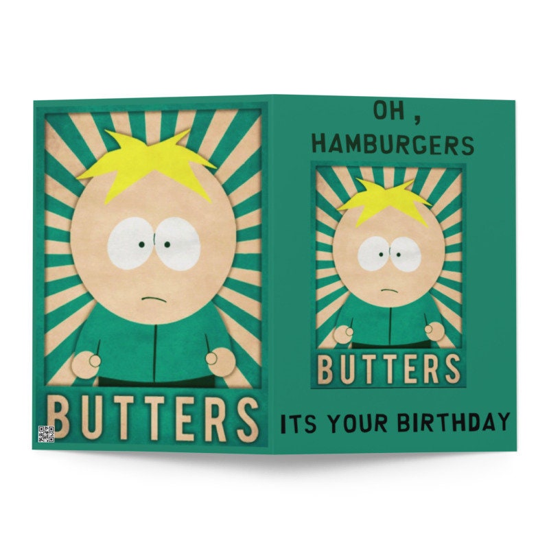 Butters Greeting Card birthday Card southpark Birthday Card - Etsy