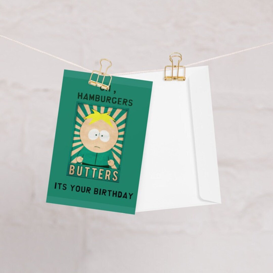 Butters Greeting Card birthday Card southpark Birthday Card - Etsy