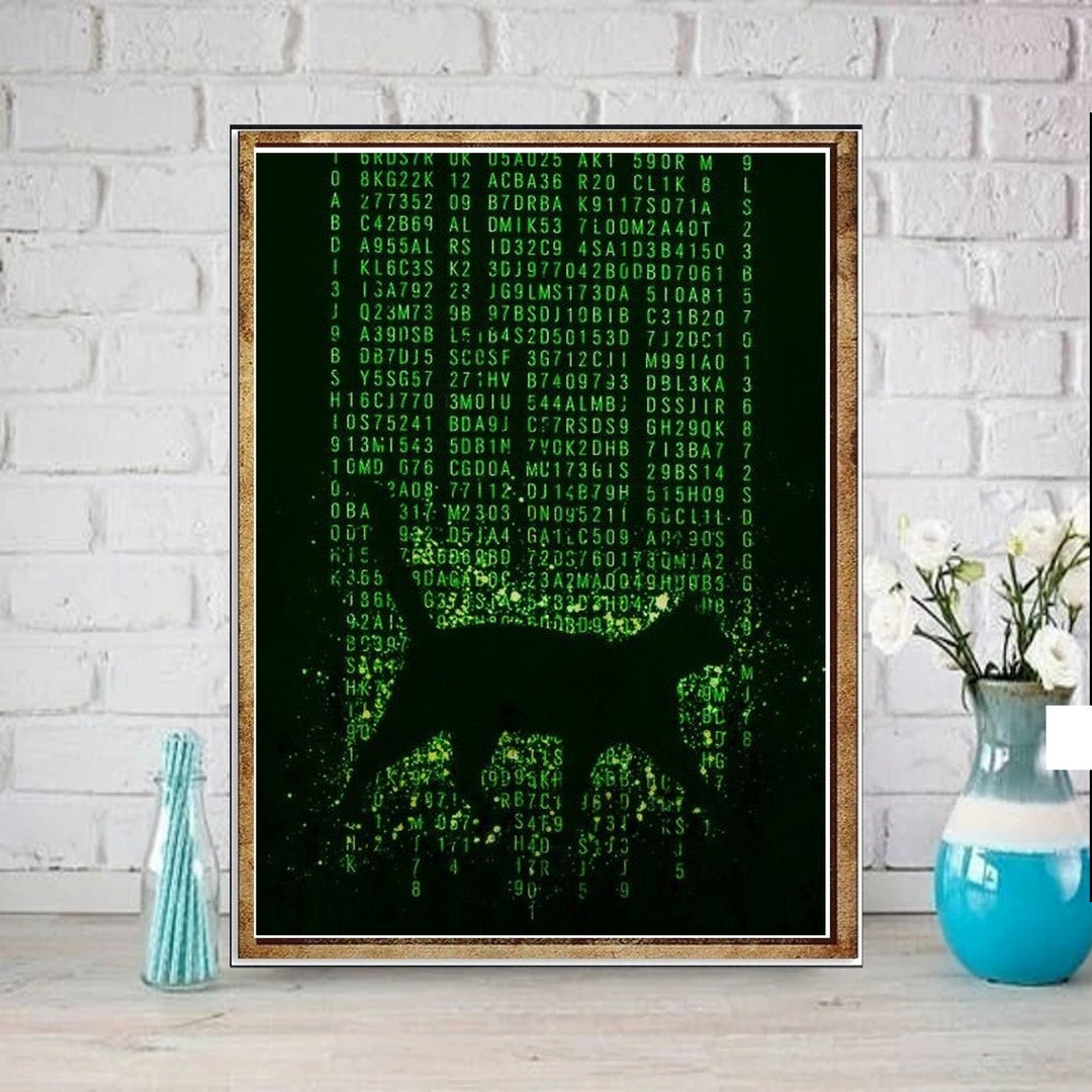 Black Cat Matrix Poster Black Cat Wall Art Black Cat Print - Etsy UK