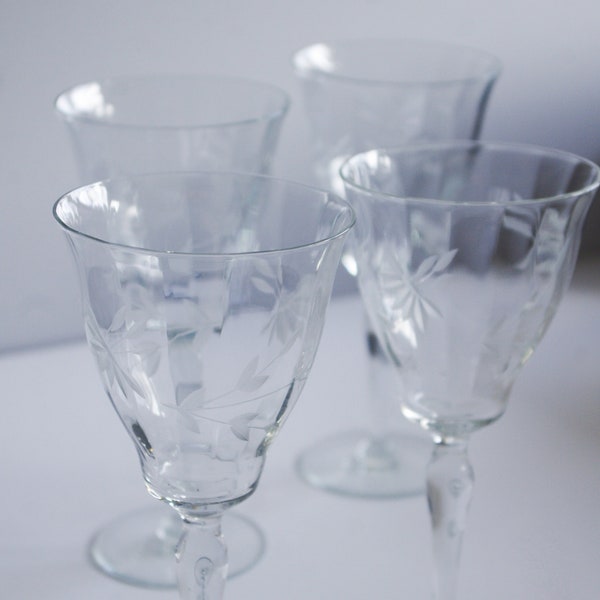 Antique Cut Glass Stemware - Etsy
