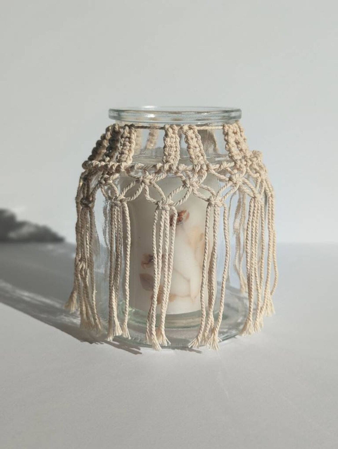 Bohemian Macrame Candle Hurricane - Etsy