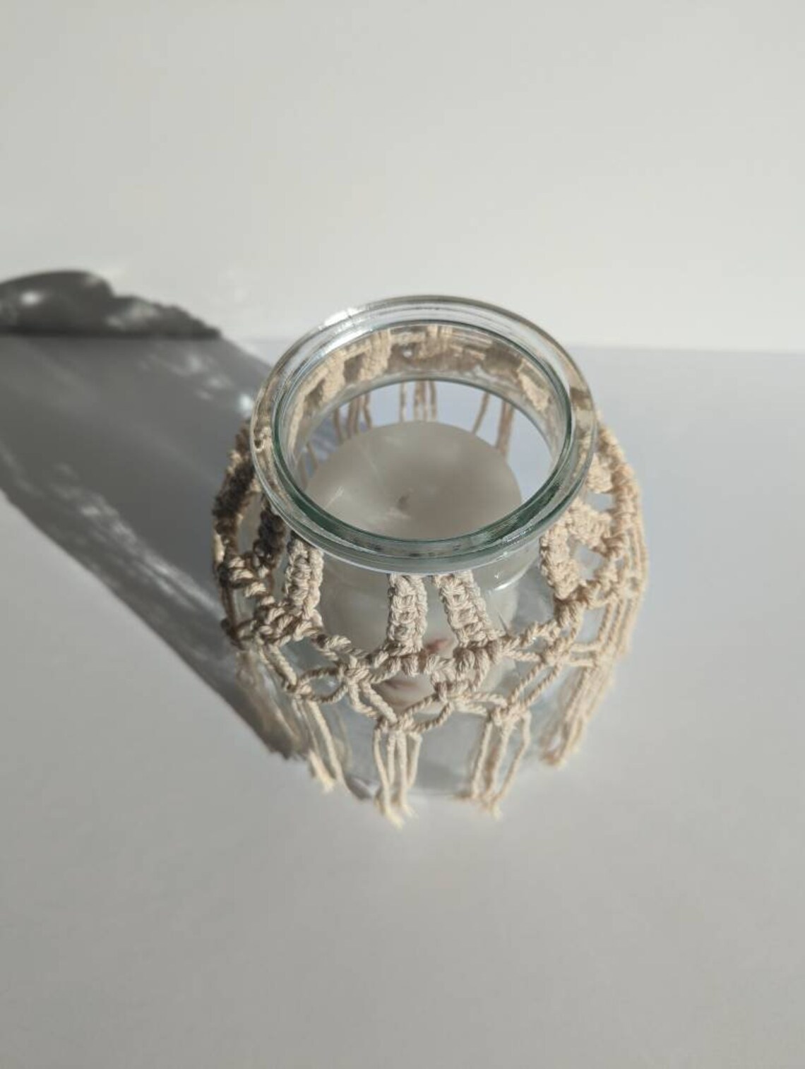 Bohemian Macrame Candle Hurricane - Etsy