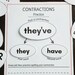 Contractions Match Practice Printable | Word Match Activity | Kids ...