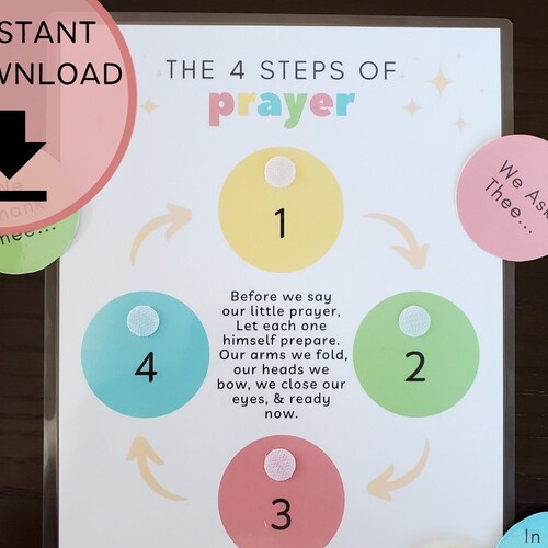 Steps of Prayer Printable Kids Prayer Practice - Etsy