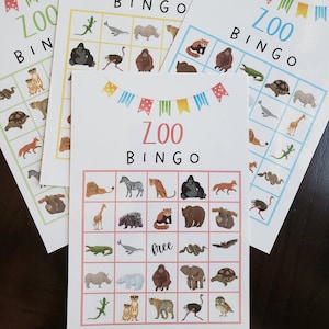 Zoo BINGO Cards | Zoo Day Game | Kids Animal Activity | Instant ...