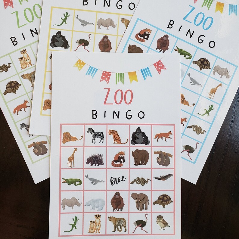 Zoo BINGO Cards | Zoo Day Game | Kids Animal Activity | Instant ...