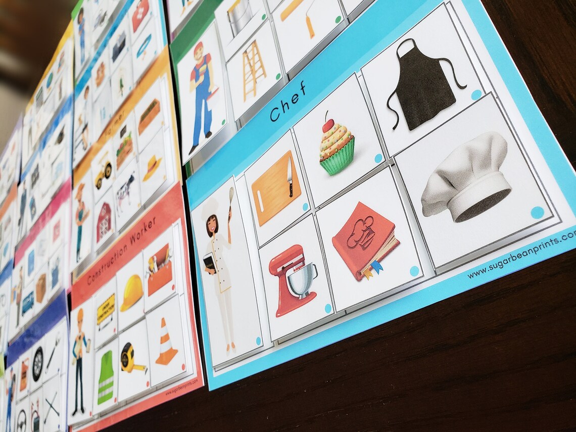 Occupations & Tools Matching Game | Job Career Match Practice | Kids ...