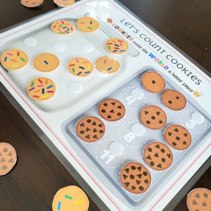 Counting Cookies Printable Activity | Preschooler Counting Activity ...