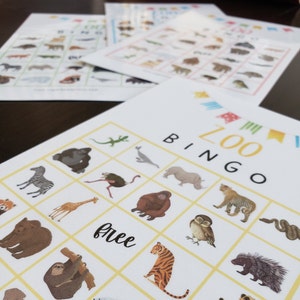 Zoo BINGO Cards | Zoo Day Game | Kids Animal Activity | Instant ...