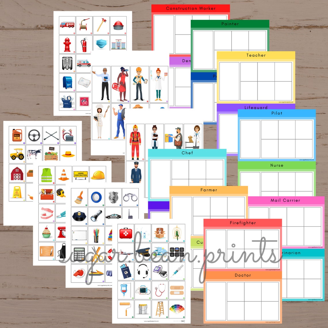 Occupations & Tools Matching Game | Job Career Match Practice | Kids ...