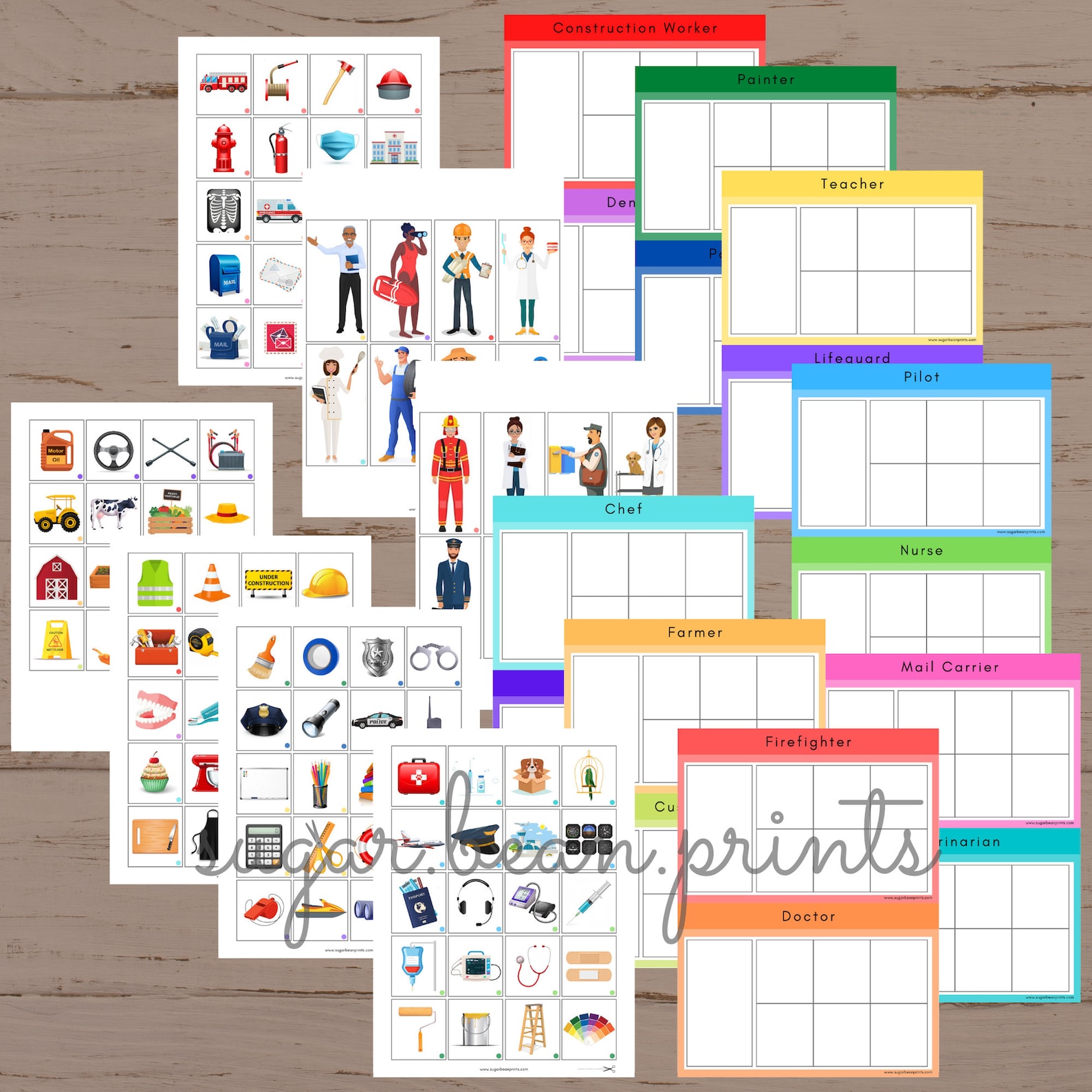 Occupations & Tools Matching Game | Job Career Match Practice | Kids ...