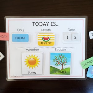 Kids "today Is" Calendar Printable | Kids Daily Calendar | Learning ...