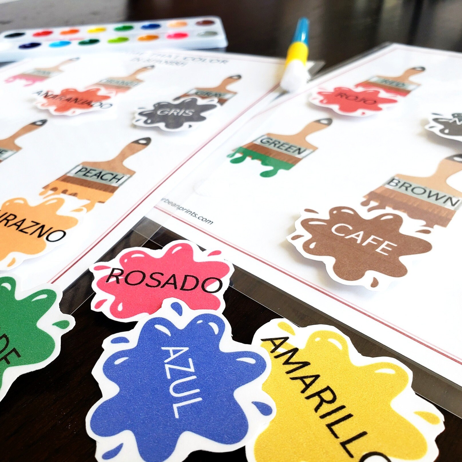 Spanish Color Splash Match | Spanish & English Color Practice | Kids ...