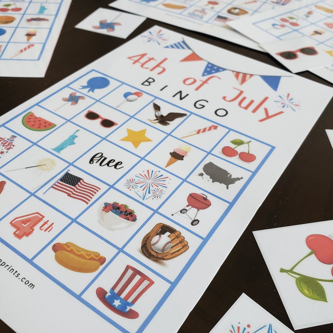 4th of July BINGO Cards Printable | Independence Day Game | Kids Bingo ...