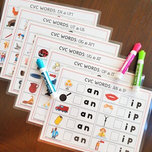 CVC Word Fill Printable Activity Consonant Vowel Consonant Pattern ...