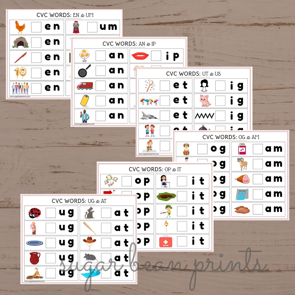 CVC Word Fill Printable Activity Consonant Vowel Consonant Pattern ...