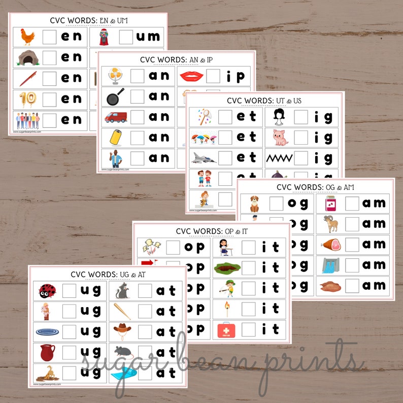 CVC Word Fill Printable Activity Consonant Vowel Consonant Pattern ...