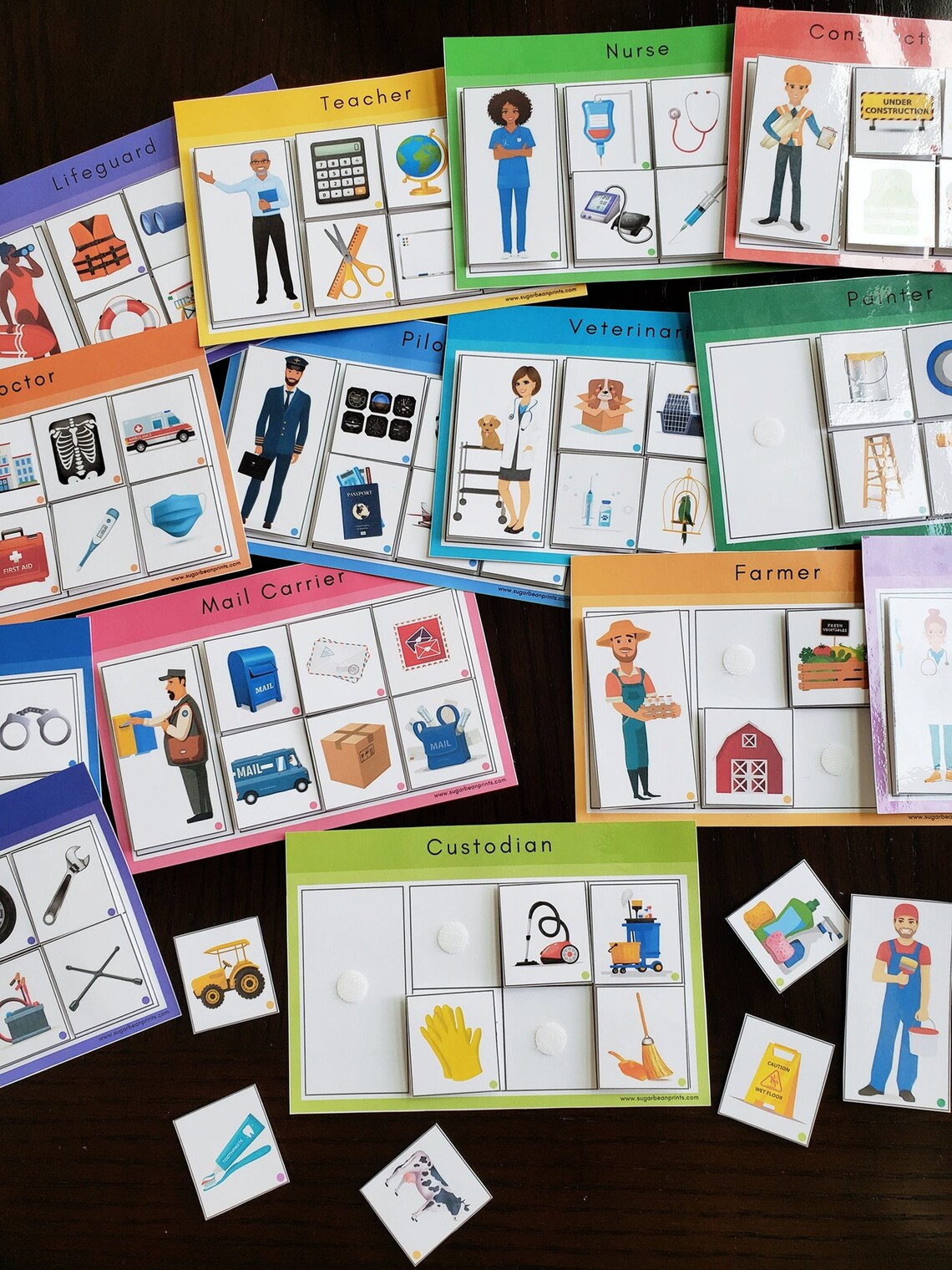 Occupations & Tools Matching Game | Job Career Match Practice | Kids ...