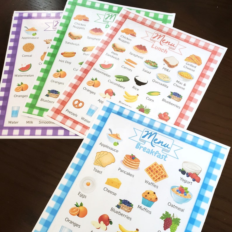 Little Menus Printables | Pretend Play Menus | Kids Breakfast, Lunch ...