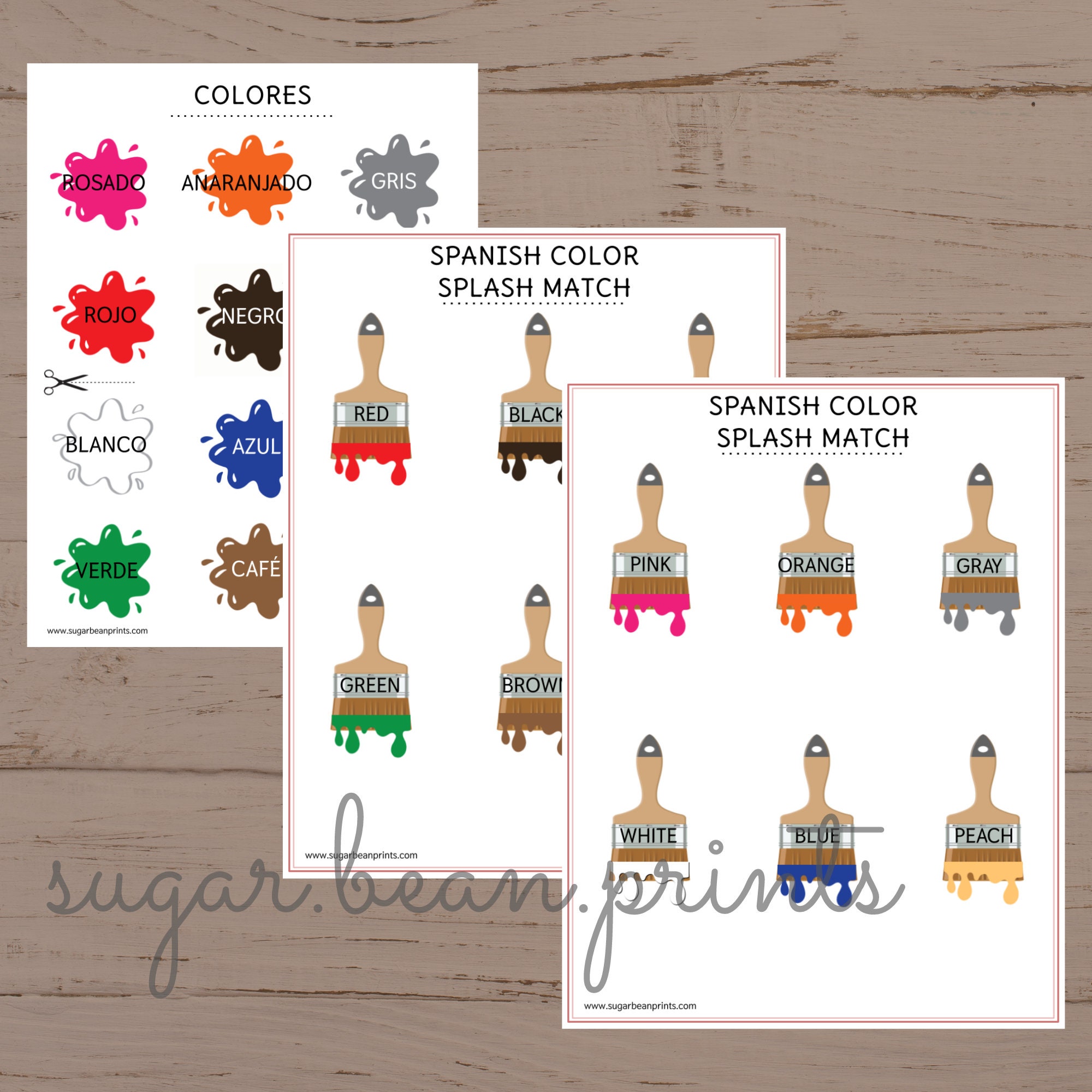 Spanish Color Splash Match | Spanish & English Color Practice | Kids ...