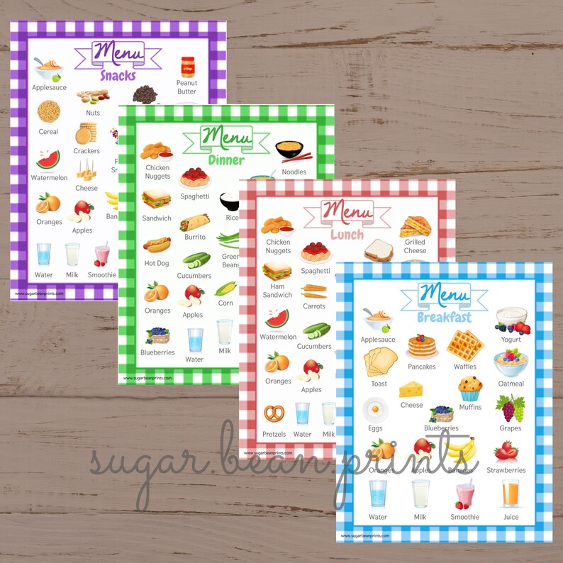 Little Menus Printables | Pretend Play Menus | Kids Breakfast, Lunch ...