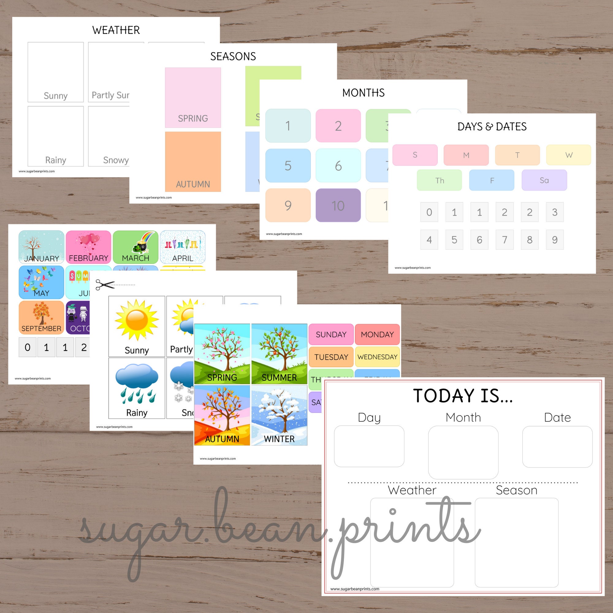 Kids "today Is" Calendar Printable | Kids Daily Calendar | Learning ...