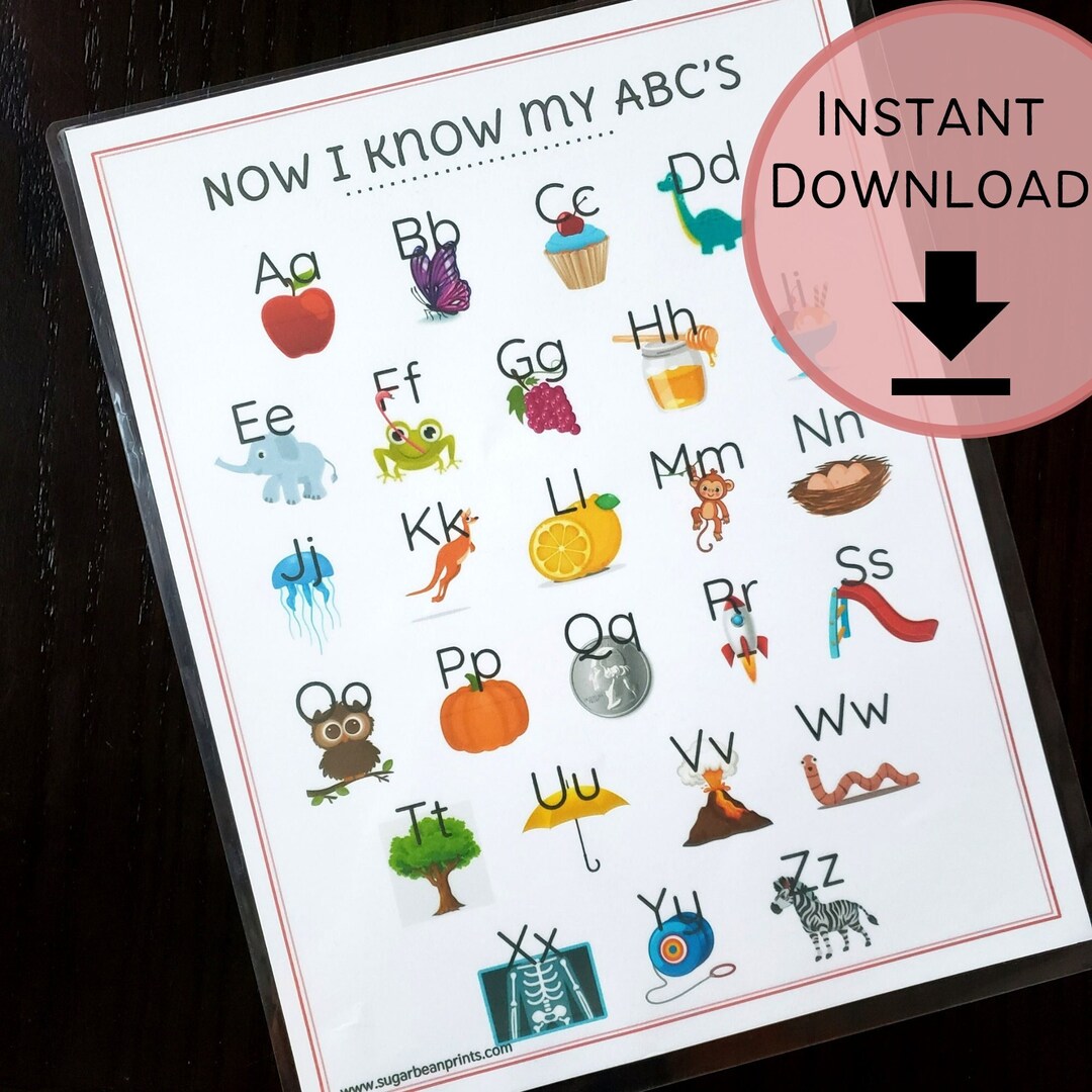 Now I Know My Abcs | Alphabet Chart Printable | Preschool Letter ...