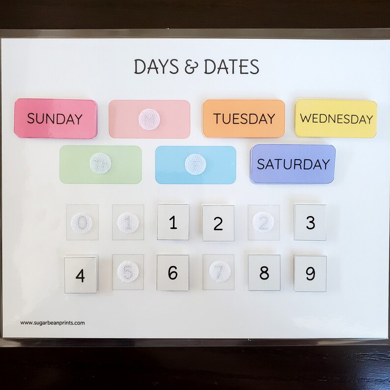 Kids "today Is" Calendar Printable | Kids Daily Calendar | Learning ...