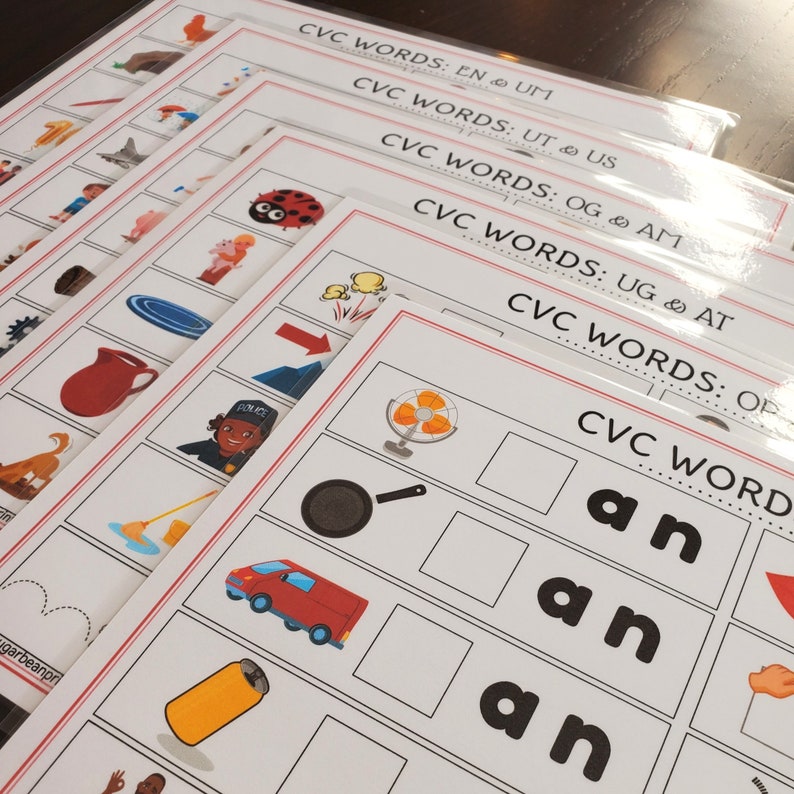 CVC Word Fill Printable Activity Consonant Vowel Consonant Pattern ...