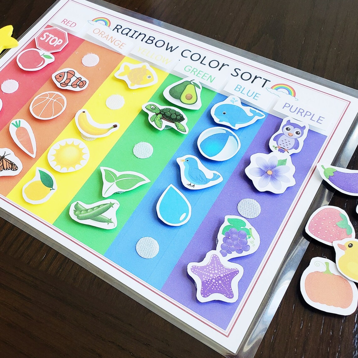Rainbow Color Sort Printable | Color Match Activity | Preschool Color ...