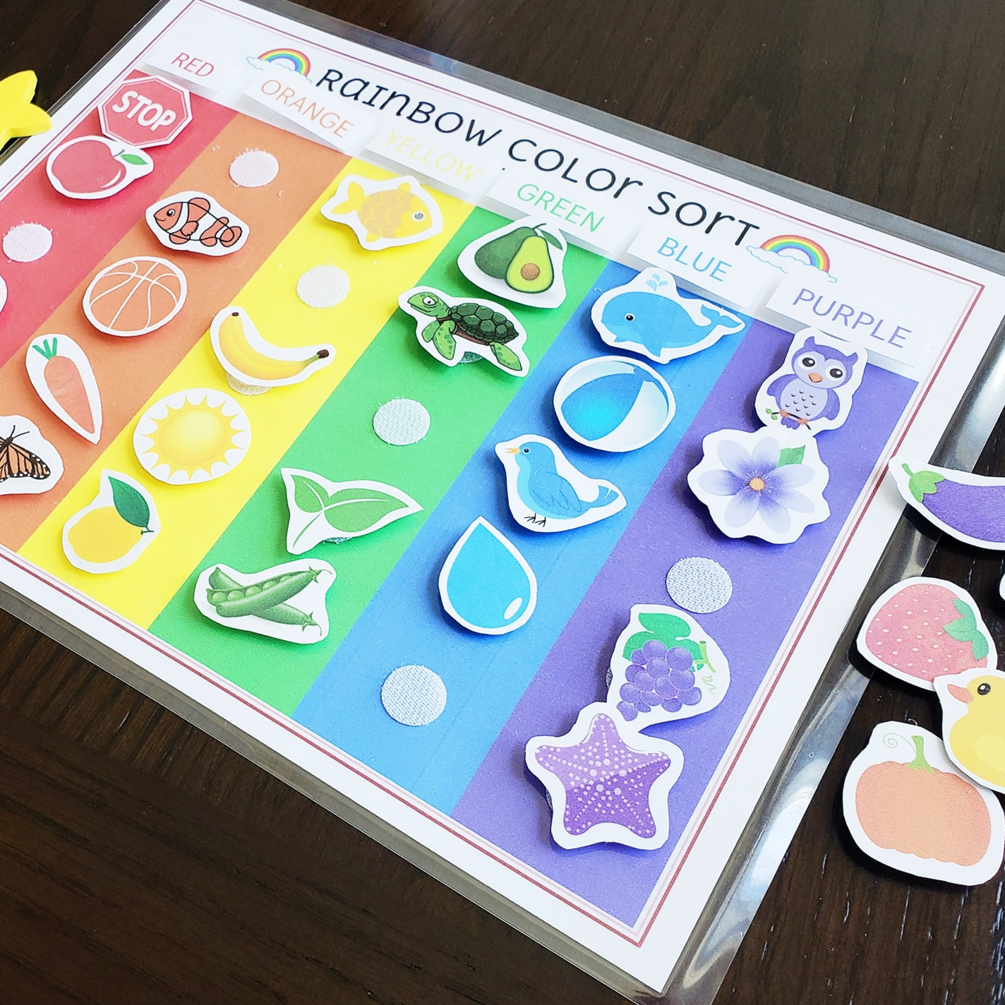 Rainbow Color Sort Printable | Color Match Activity | Preschool Color ...