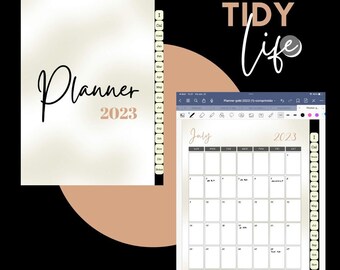 Planner Rainbow 2023 Digital PDF Planner Vertical Monthly - Etsy