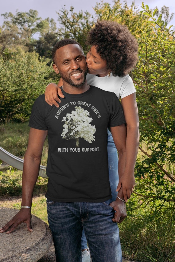 Tree Shirt Acorn to Oak Tree Quote Dad Tshirt Environmental - Etsy ...