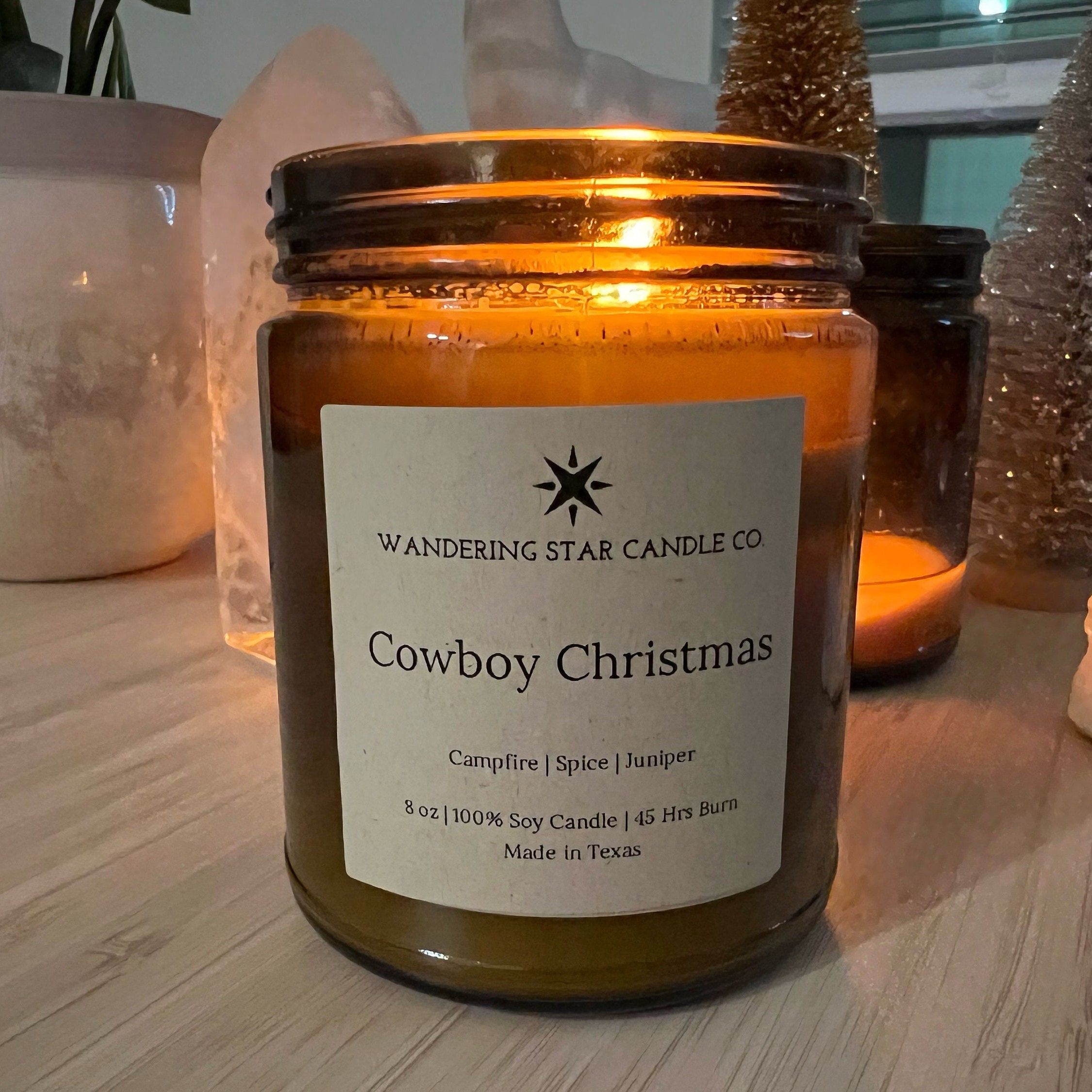Cowboy Christmas Holiday Candle Winter Candle Christmas Candle Amber ...