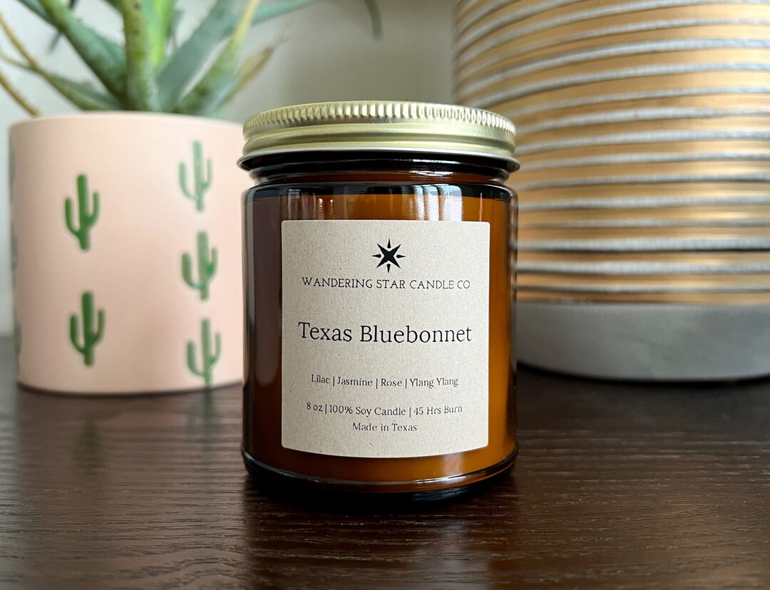 Texas Bluebonnet Candle: Floral Scented Soy Wax Candle - 8oz - Etsy