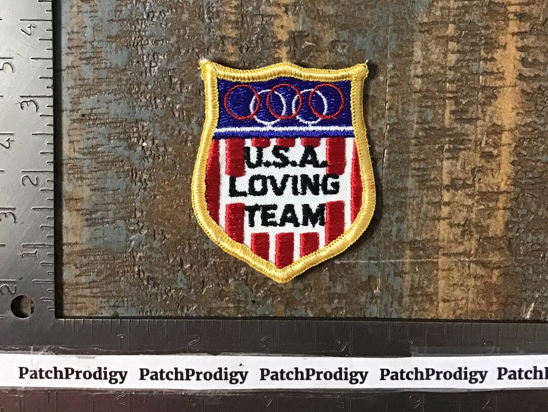 Vintage USA LOVING TEAM Olympics Rings Souvenir Sew-on Patch Olympic ...