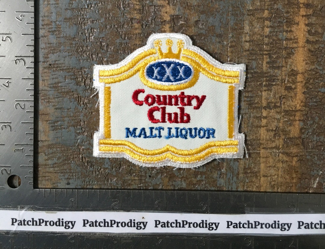 Vintage COUNTRY CLUB Malt Liquor Beer Brewing Company Horseshoe Logo Iron-on Patch Brewery 1970s ...