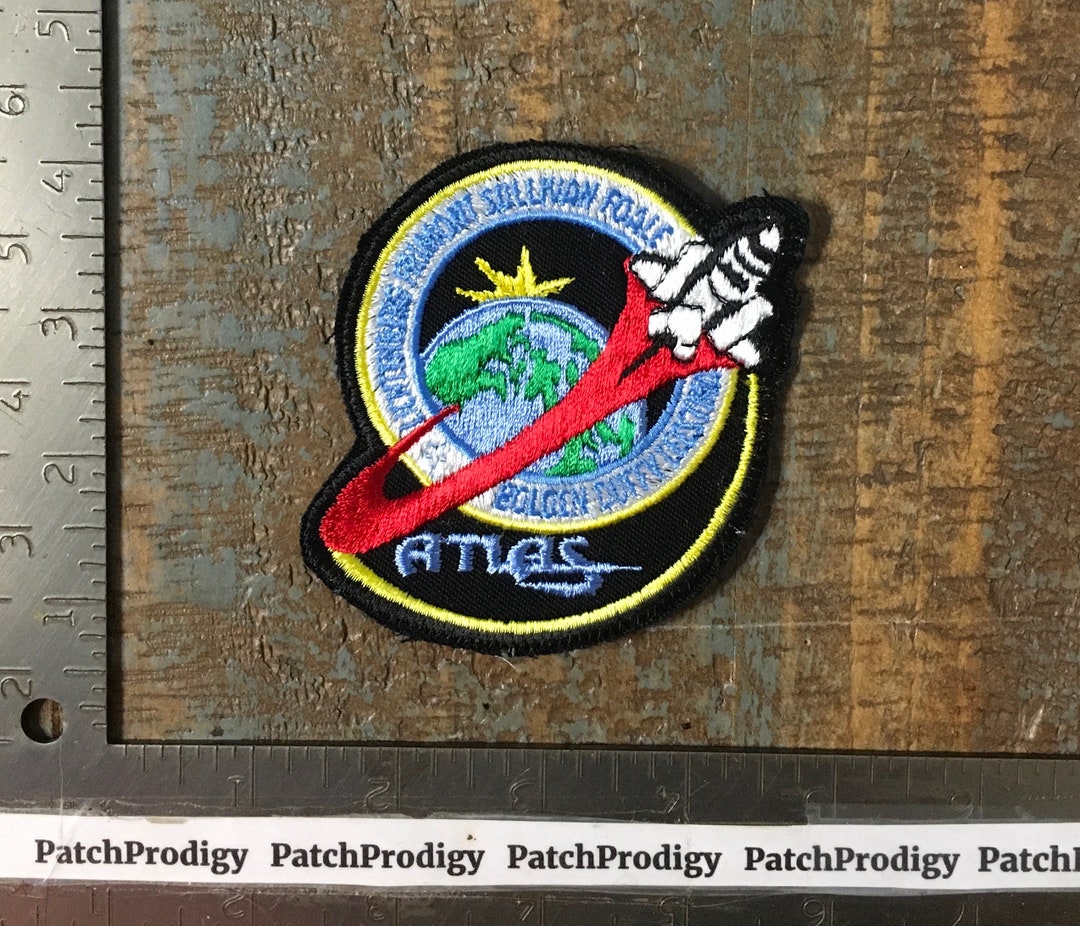 Vintage NASA Space Shuttle Atlantis Mission STS-45 Atlas Iron-on Patch ...