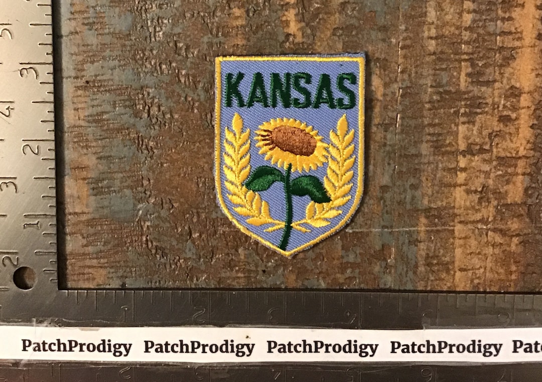 Vintage Kansas Sunflower State Flower Travel Souvenir Sew-on - Etsy