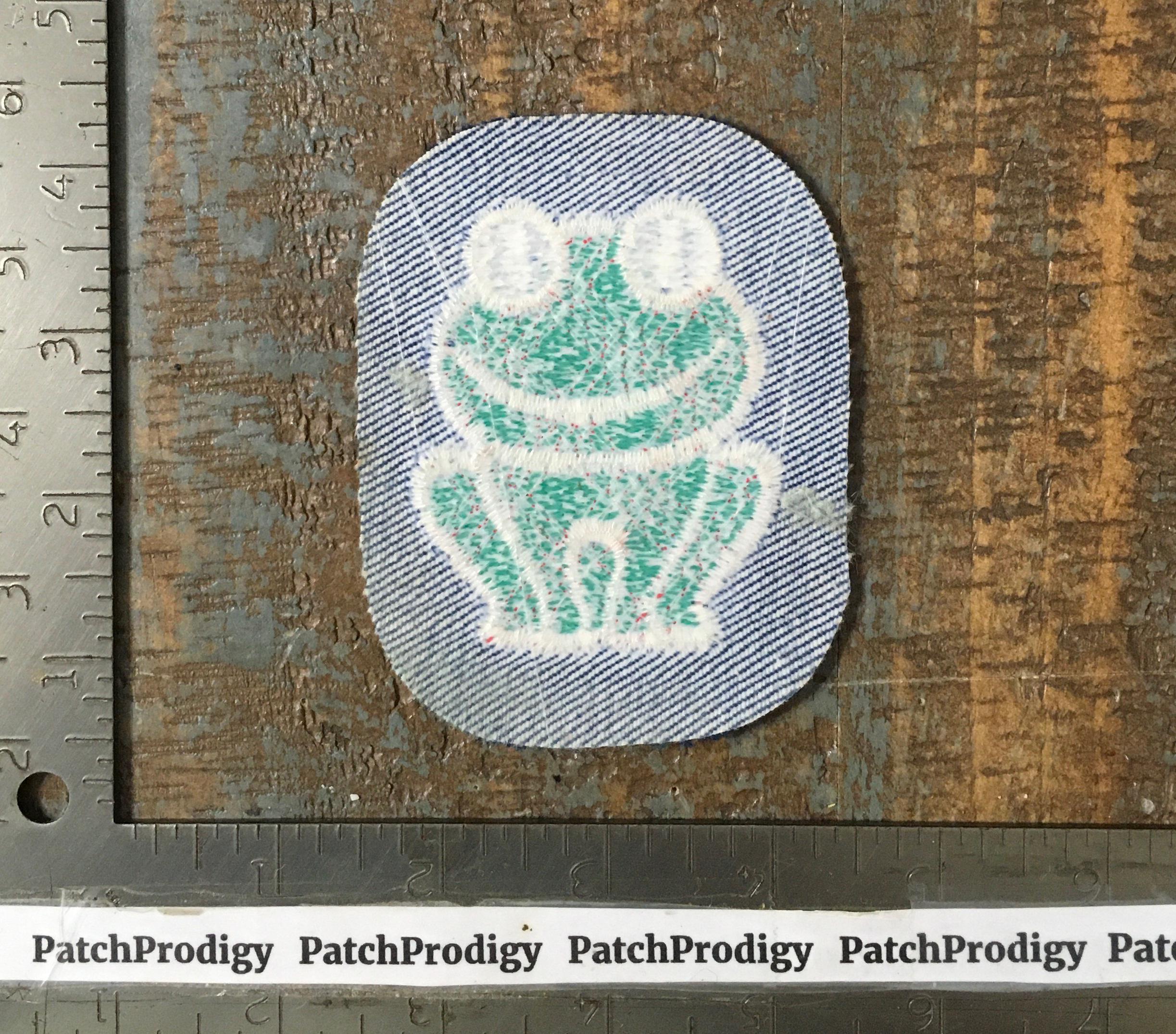 Vintage FROG Amphibian Smiling Plaid Hippie Denim Iron-on Patch 1970s ...