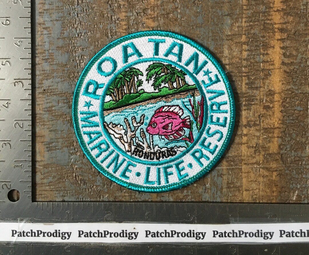 Vintage Roatan Marine Life Reserve Honduras Travel Souvenir Sew-on Patch - Etsy