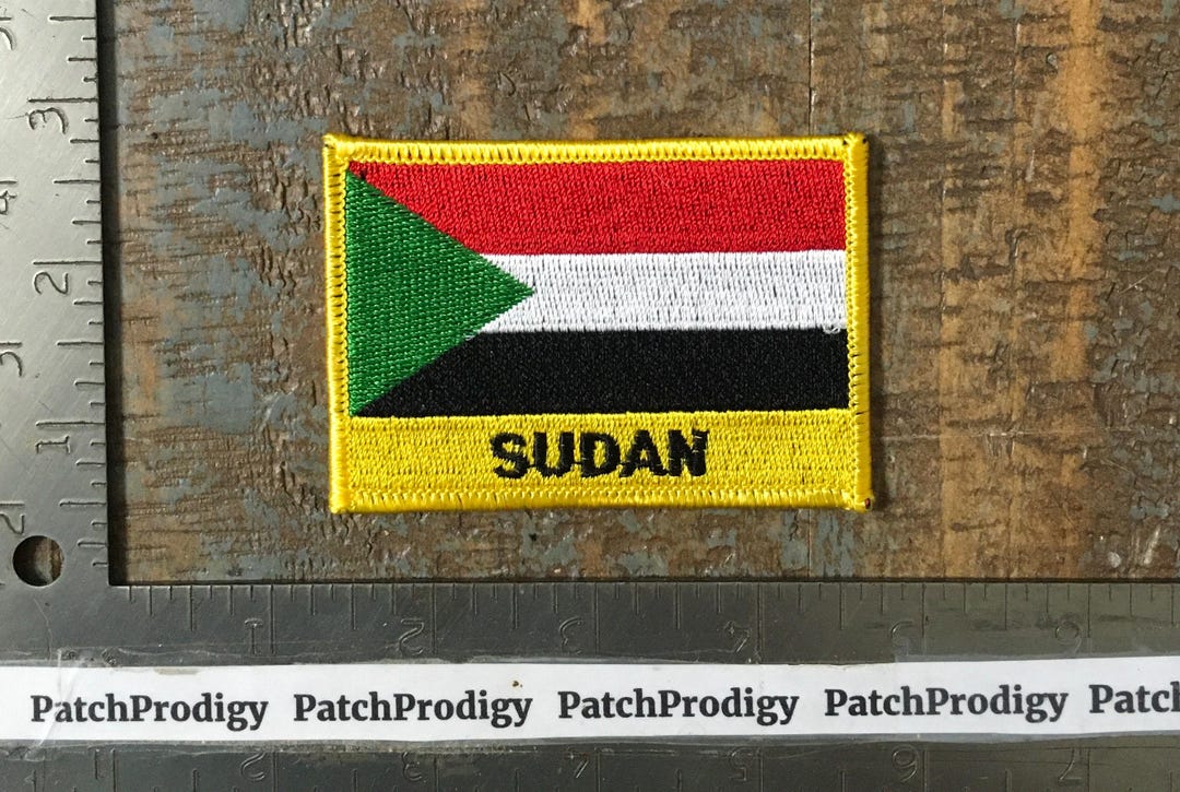 Vintage SUDAN Country National Flag Emblem Travel Souvenir Iron-on Patch Northeast Africa 1990s ...