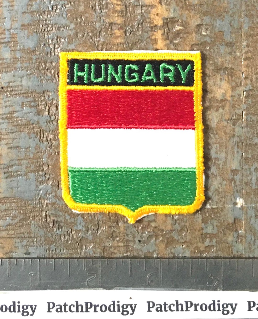 Vintage HUNGARY Country National Flag Emblem Travel Souvenir Embroidered Iron-on Patch Hungarian ...