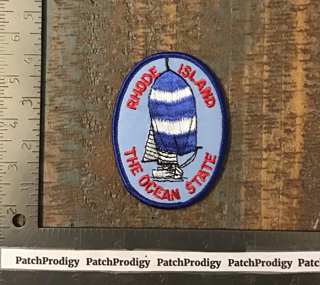 Vintage RHODE ISLAND the Ocean State Travel Souvenir Iron-on Patch RI ...