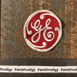 Vintage GE General Electric Company Logo Sew-on Patch Twill Red/white ...