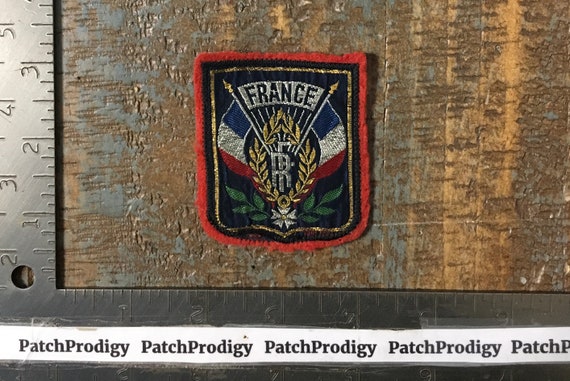 Vintage FRANCE Coat Of Arms Crest Flags Travel Souven… - Gem
